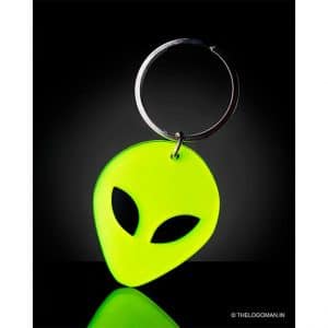 Alien Face Radium 3D Keychain – The Logo Man