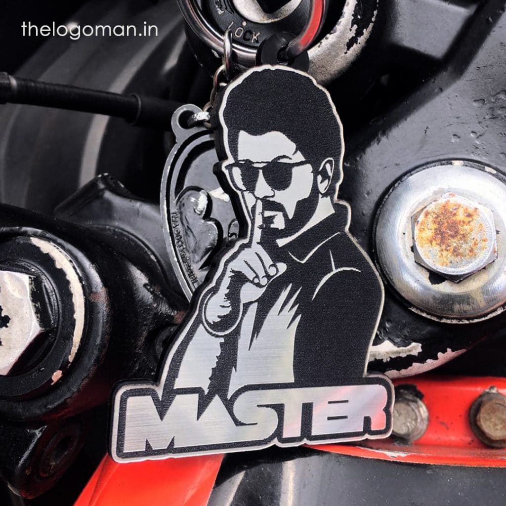 Master Thalapathy Vijay 3D Keychain – The Logo Man